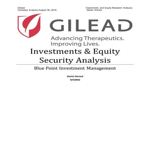 GileadEquityPerformanceandOwnership | DOCX | Business Accounting ...