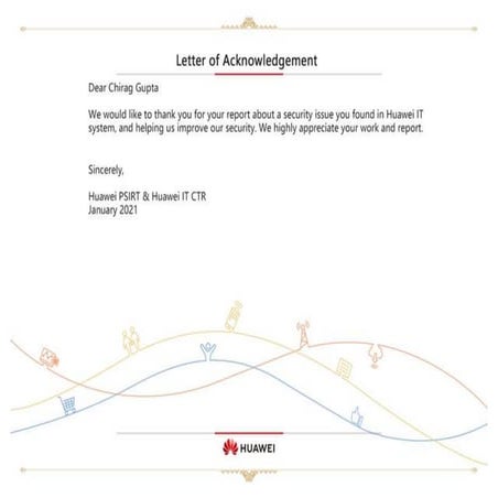 Huawei - Letter Of Acknowledgement | PPT