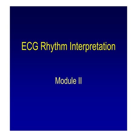 ECG Rhythm Interpretation (ECG Rhythm Analysis) | PDF