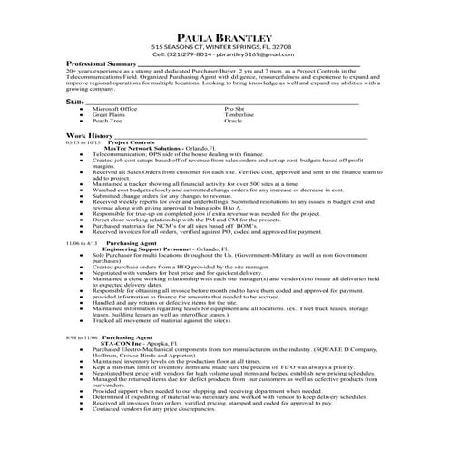 PB Resume 103015 | PDF