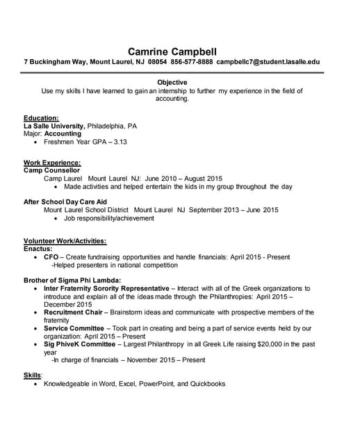 Williams resume 2016 | PDF