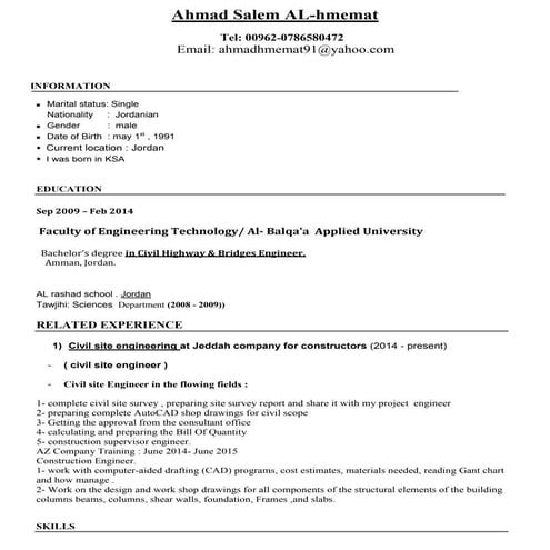 tamer cv | PDF