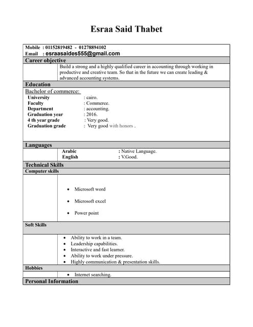 Hadeer CV (Logistics) | DOC