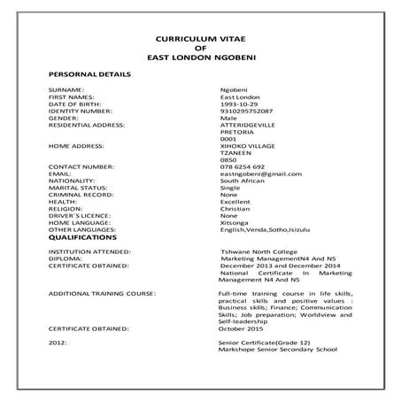 LONDON NORMAL CV (2) | DOCX | Education