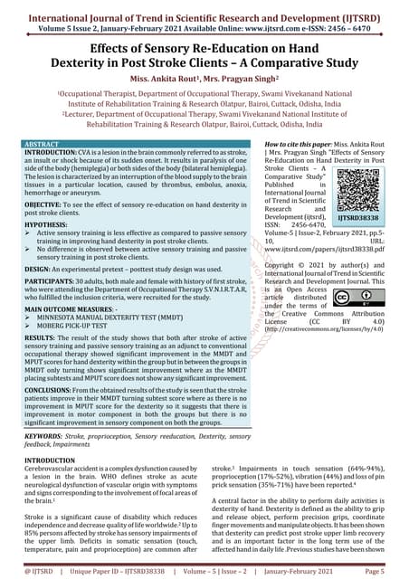 Sensory Re-education | PPTX