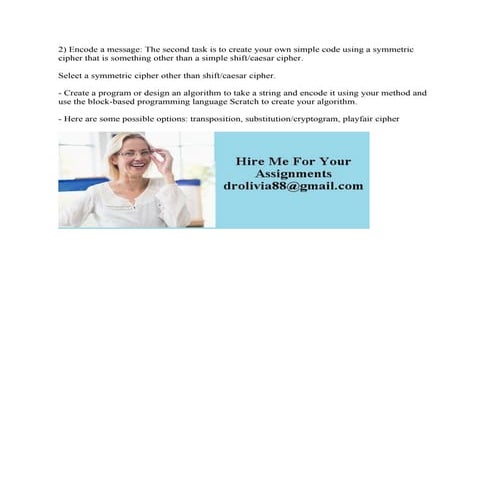 2) Encode a message- The second task is to create your own simple code.pdf | Programming ...