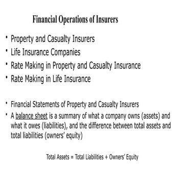 Chapter 4: INSURANCE COMPANY OPERATIONS | PPT