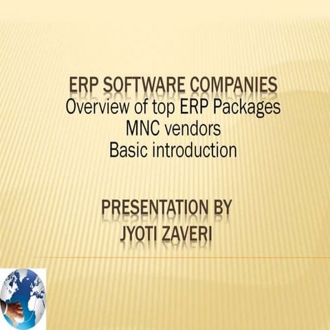 Sap Oracle Infor Microsoft Dynamics Mnc Erp Pptx
