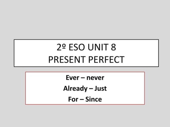 PRESENT PERFECT TENSE | PPT