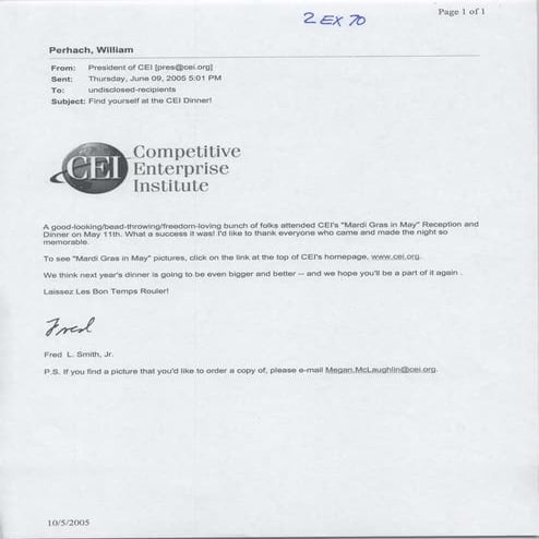 CEI Email 6.09.05