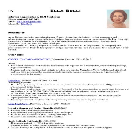Ella Bolli_CV Eng | PDF