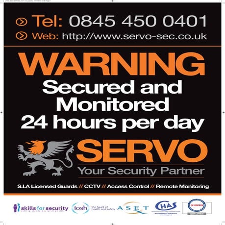 Servo new warning signs | PDF