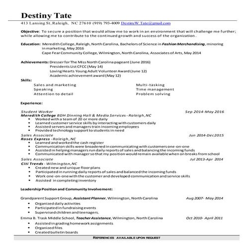 dESTINY Revised-New-Resume 2 Skills | PDF
