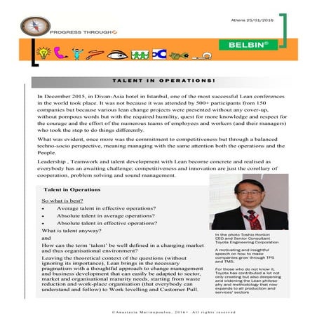 Talent in operations | PDF