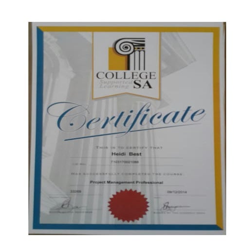 College SA Final Certificate | PDF