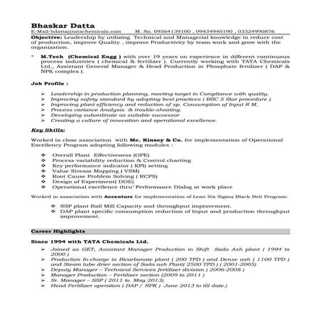 Resume - Bhaskar Datta _ May 2015 | DOC