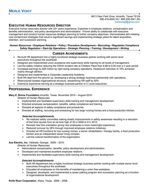 Vacek Steven SHRM-SCP Resume Final | PDF