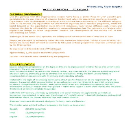 ACTIVITY REPORT 2012 | PDF