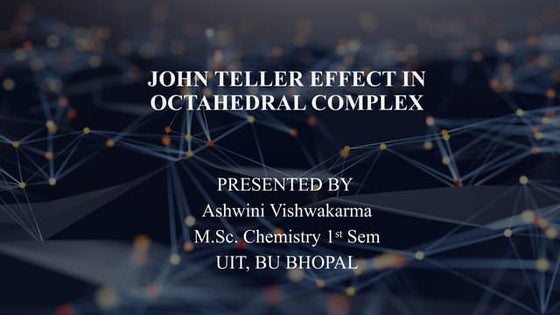 Jahn teller effect | PPTX