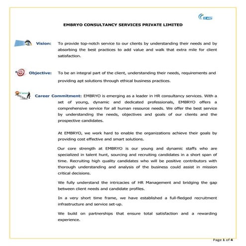 ECS-HR PROFILE | PDF
