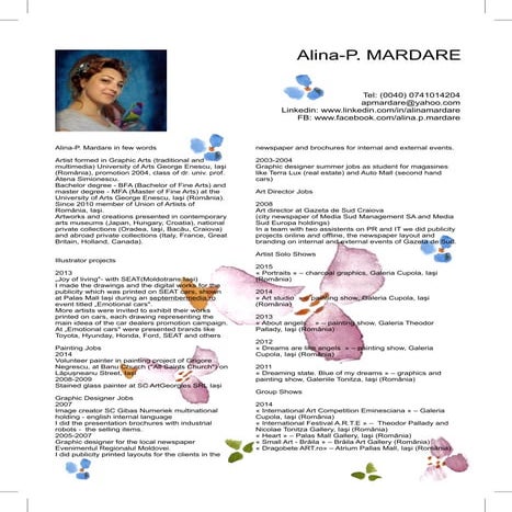 CV engleza Alina Mardare | PDF