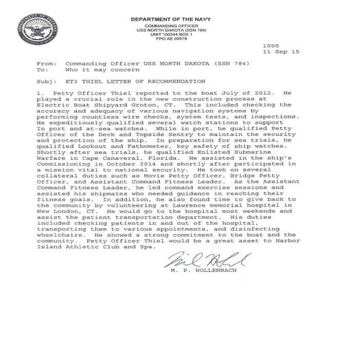 Navy Letter of Recommendation2 | PDF