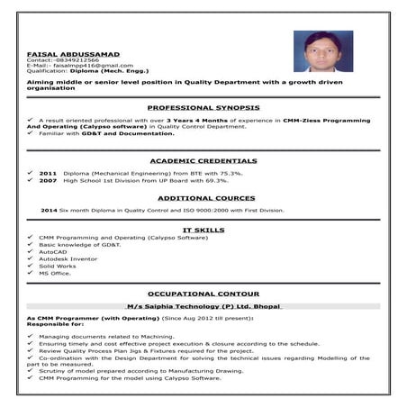 Resume - F. | PDF