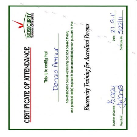 MAF Certificate 27 9 11 | PDF