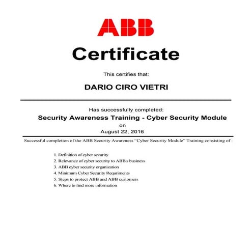 Security Awareness Training Cyber Security Module Pdf