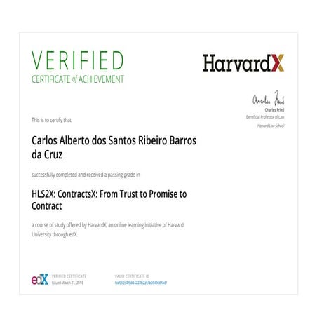 HarvardX HLS2X Certificate _ edX | PDF | Education