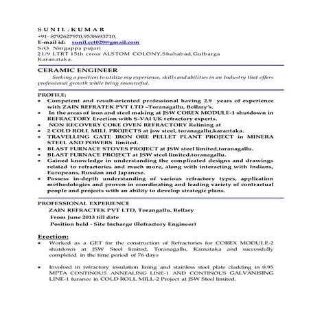 sunil.kumar resume | DOCX