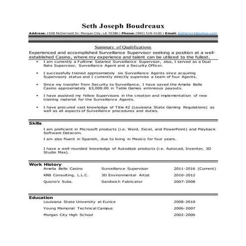 Seth Joseph Boudreaux- Resume | DOCX
