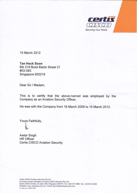 CONVERGYS exp LETTER | PDF