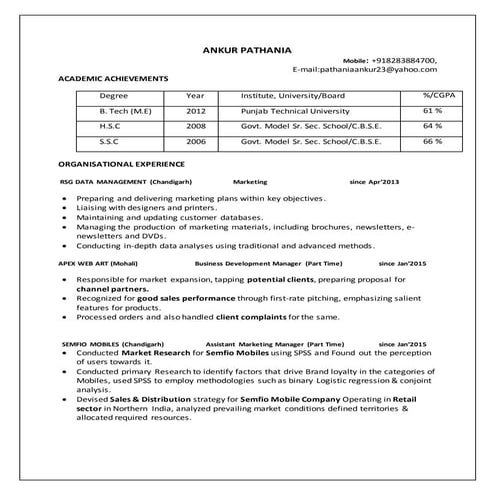 Thor English Work Resume Official | PDF