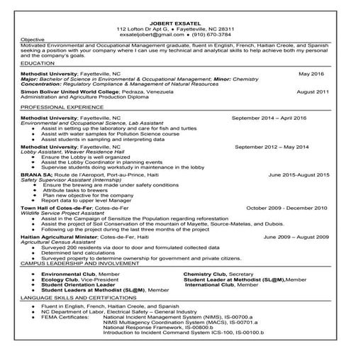 Updated resume | DOCX