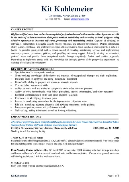 PTA Resume #2 | PDF