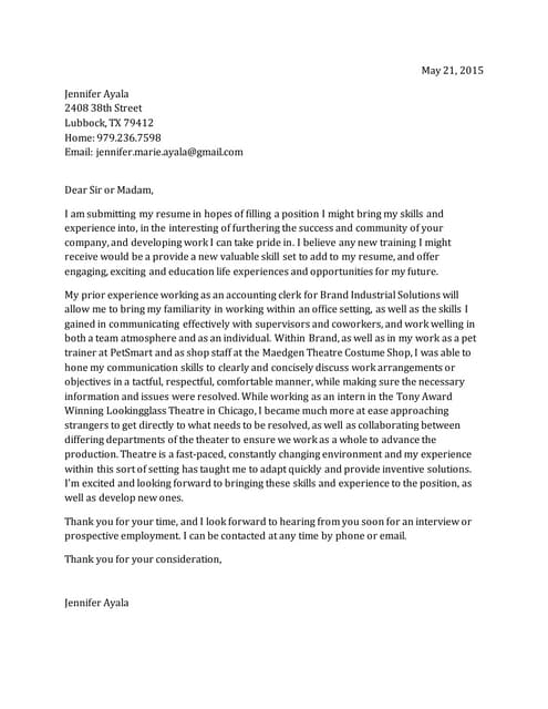 Document (1) cover letter | PDF