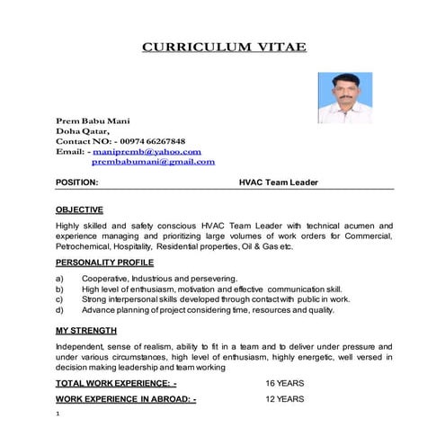 Prem CV 2(1) | DOCX
