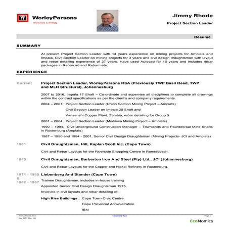 CV Richard Furuhovde | PDF