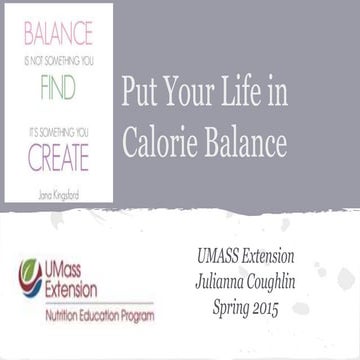 Energy Balance PP | PPTX | Fitness and Exercise | Healthy Living