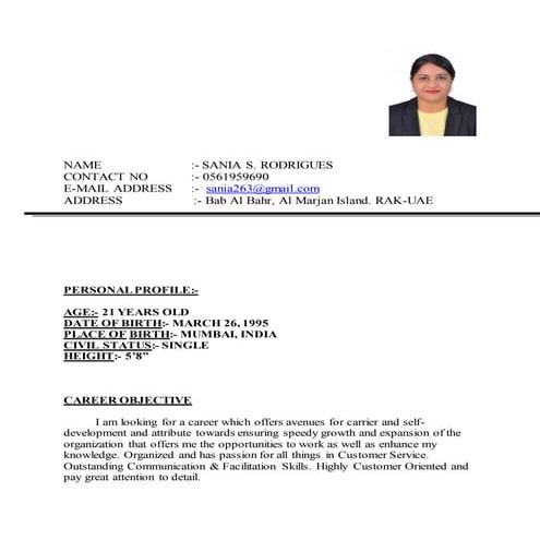 Sania CV new | DOCX