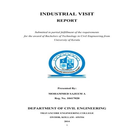 Industial Visiting Report | PDF