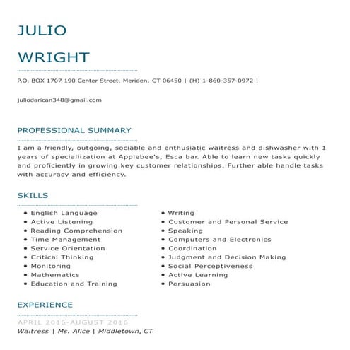 Veronica Resume | DOCX