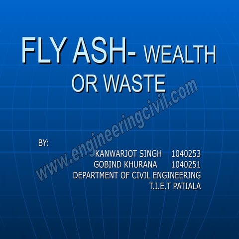 (2) fly ash by kjs | PPT