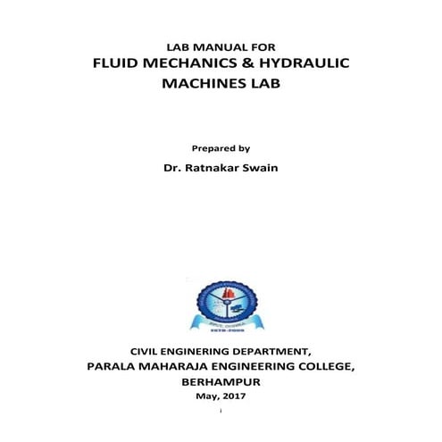 fluidmechanics and hydraulics lan manual | PDF