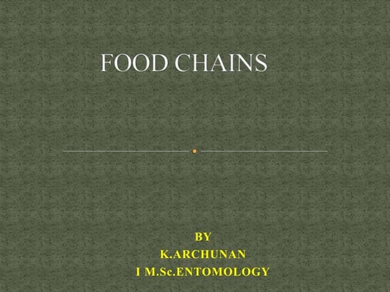 FOOD CHAIN & FOOD WEB | PPTX | Science