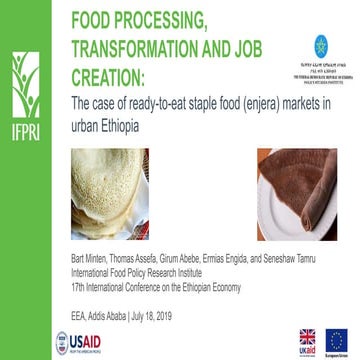 Food processing, transformation and job creation: The case of ready-to ...
