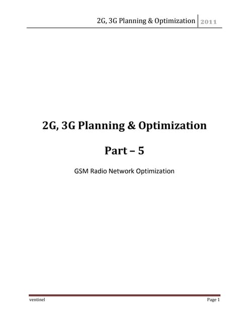 LTE optimization engineer | PDF