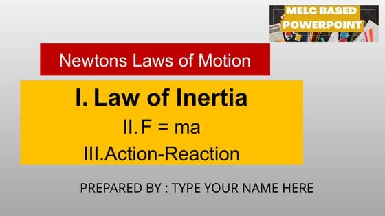 Newtons Law of motion in Grade 8 first quarter pptx | PPTX | Physics ...