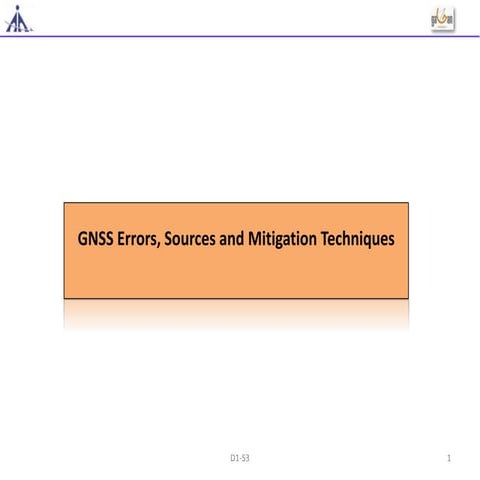 2 Gnss Errors Its Sources And Mitigation Techniques Pptx